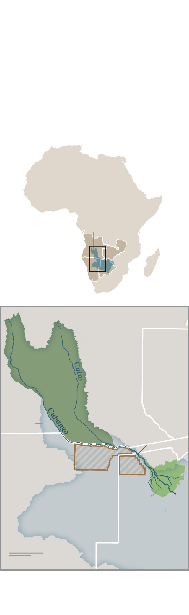 Mapa Do Delta Do Okavango