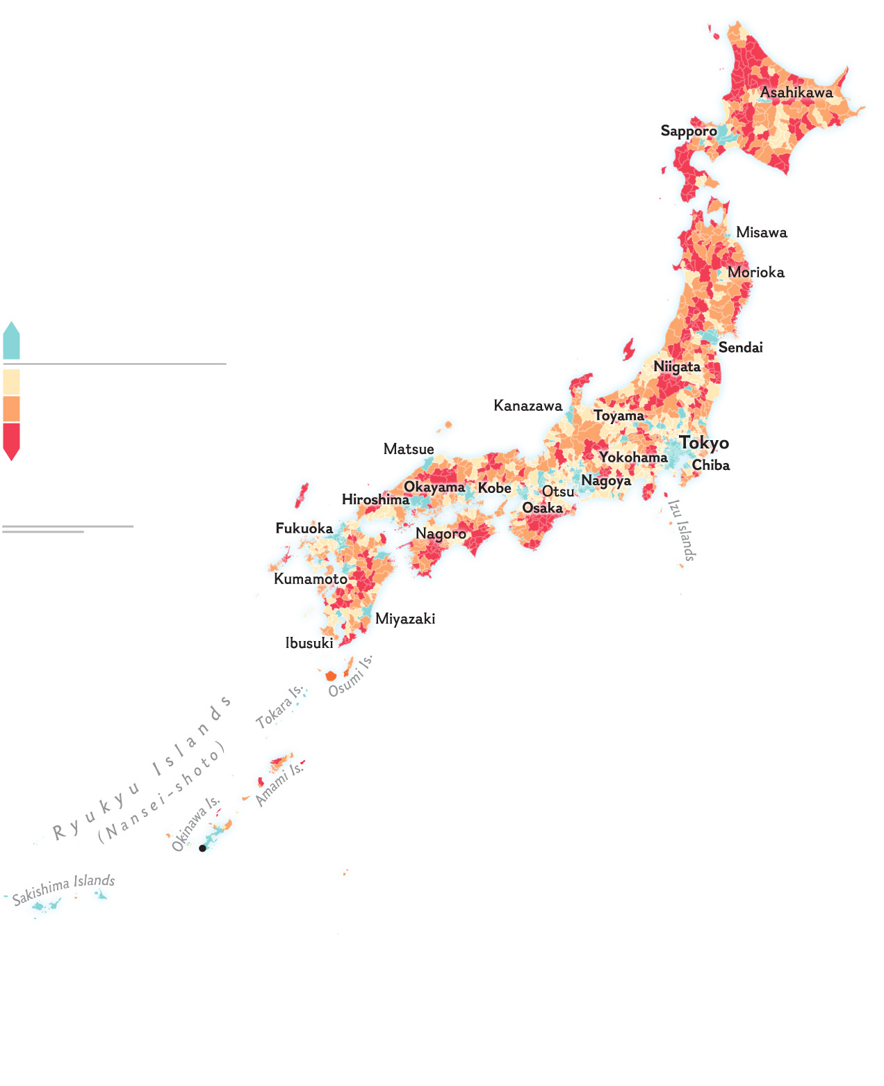 Emptying villages, growing cities